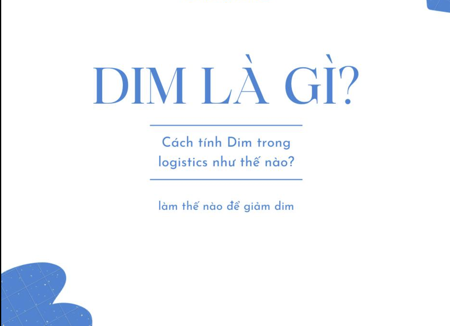 DIM LÀ GÌ? CÁCH TÍNH DIM TRONG XUẤT NHẬP KHẨU - DONG NAI LOGISTICS