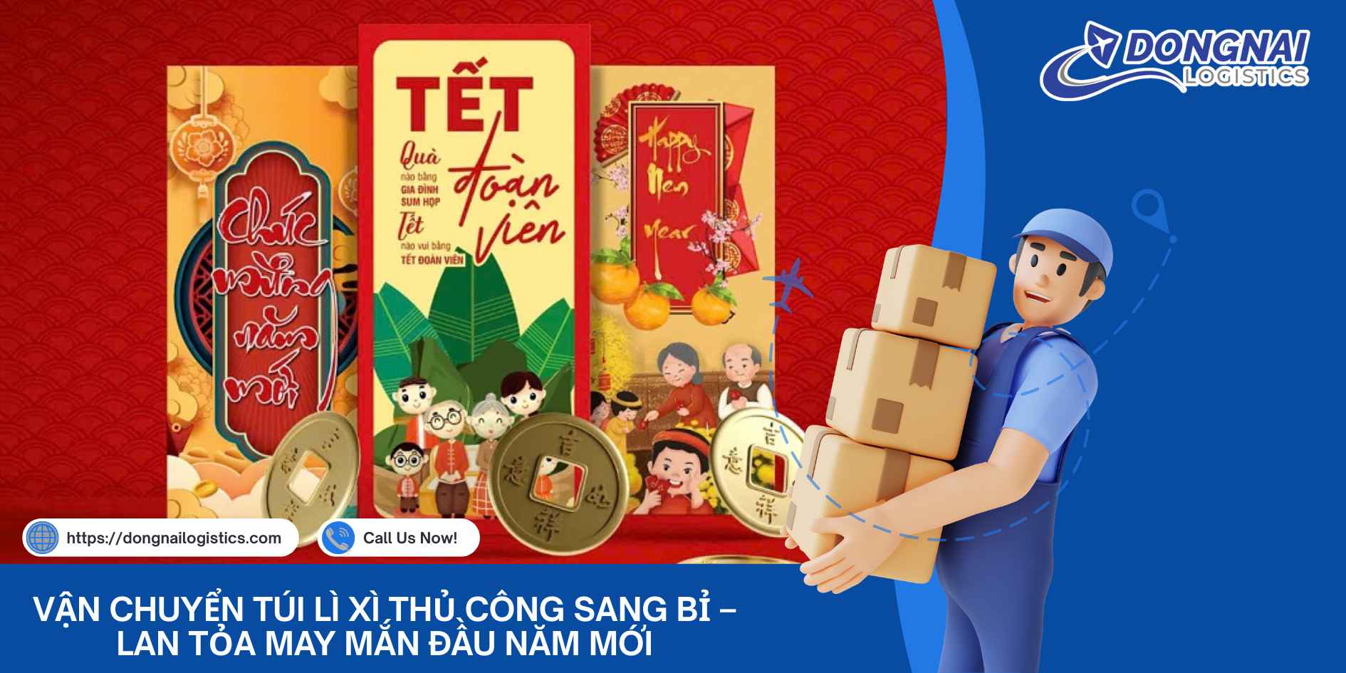 Vận Chuyển Túi Lì Xì Thủ Công Sang Bỉ